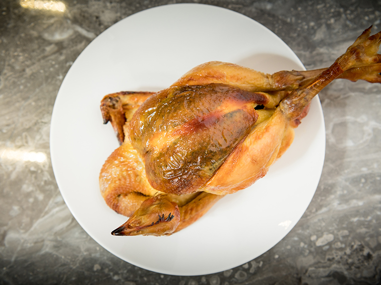 Whole-Roasted Chicken with Spinach and Mushroom Whole-Roasted Chicken ...