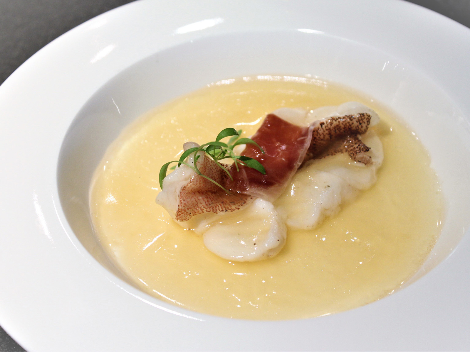 Steamed Garoupa Fillet on Egg White Custard with Chinese Aged “Hua Diao ...